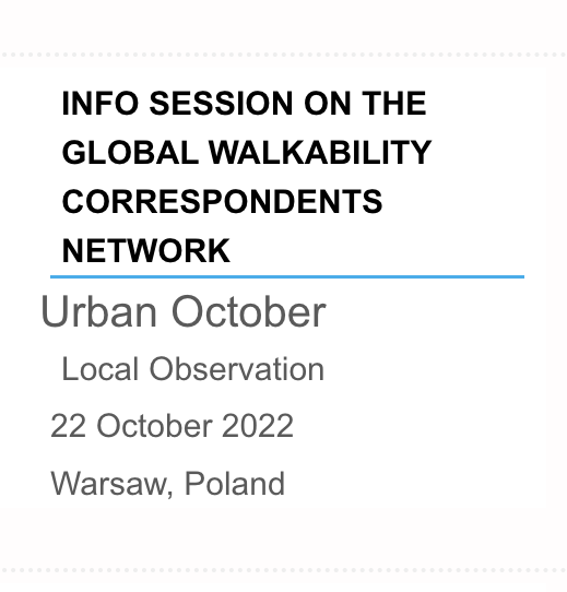 Urban October Info Session - Pedestrian Space